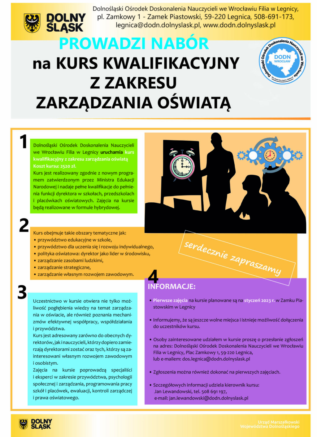 Kurs kwalifikacyjny z zakresu zarządzania oświatą - Dolnośląski Ośrodek ...